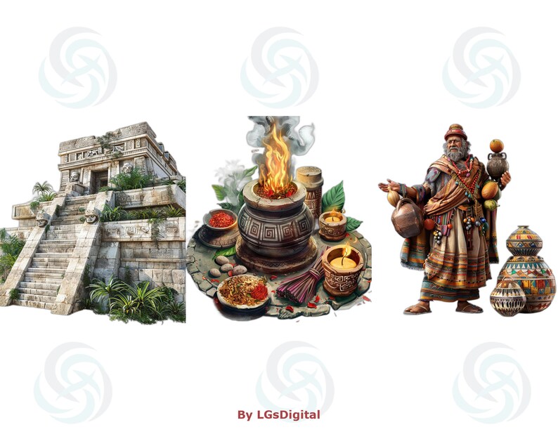268 Ancient Aztec Clipart | Realistic Clipart | Transparent Background ...