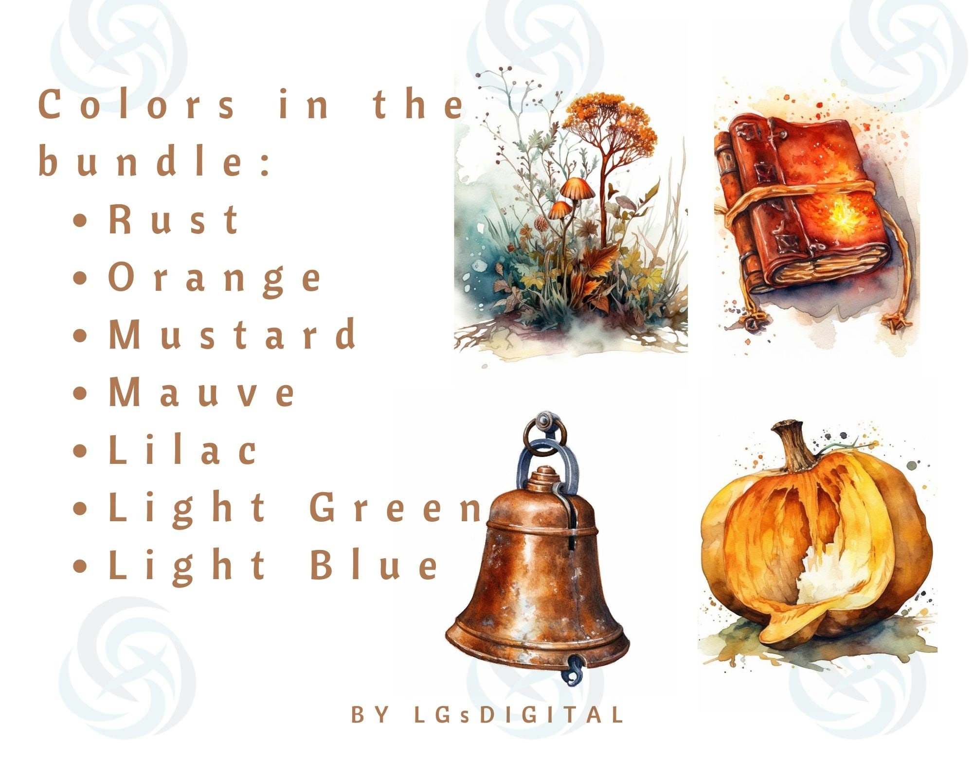 728 Clipart Bundle | Multiple Color Fantasy Clipart | Watercolor ...