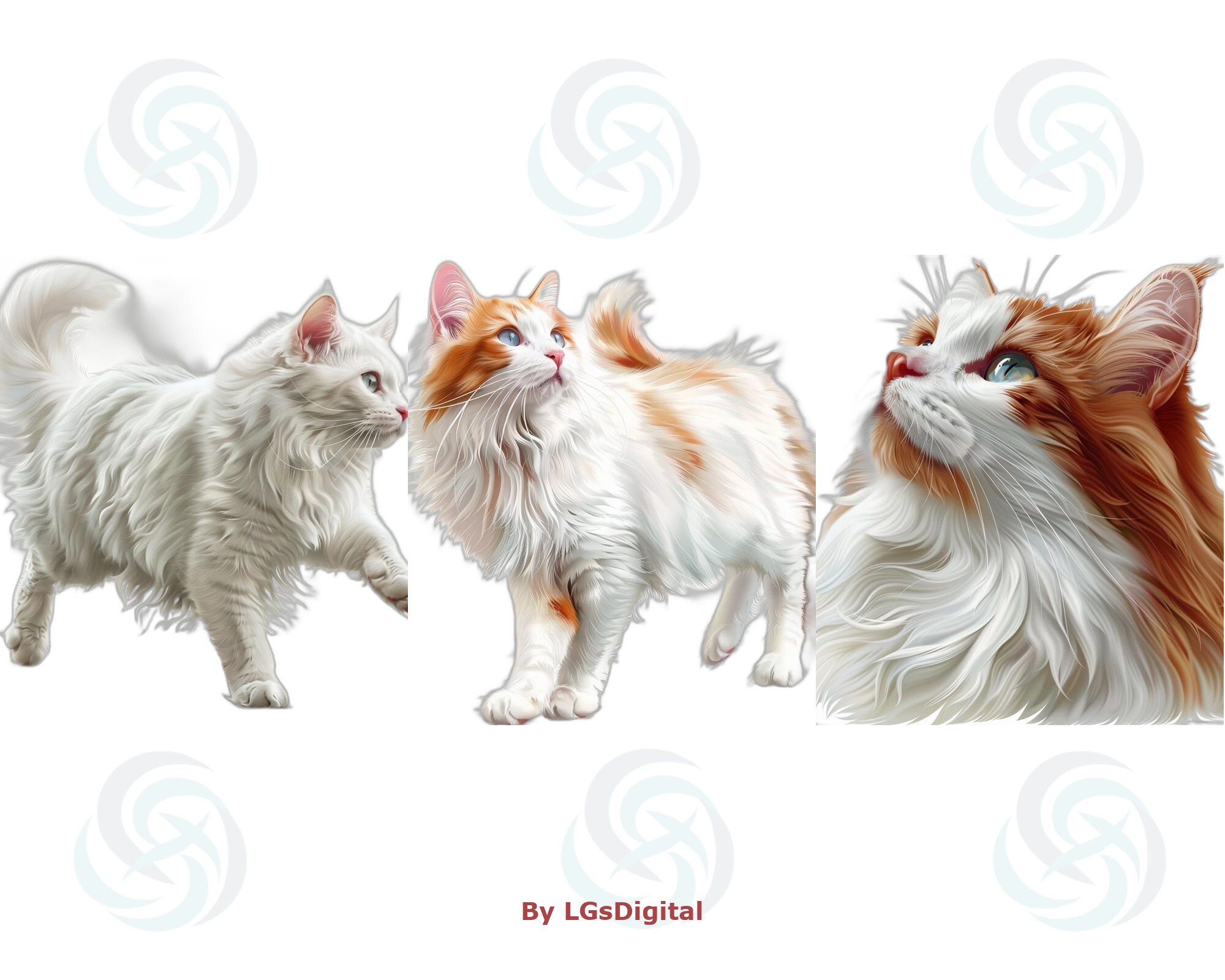 196 Turkish Van Clipart | Realistic Clipart | Transparent Background ...