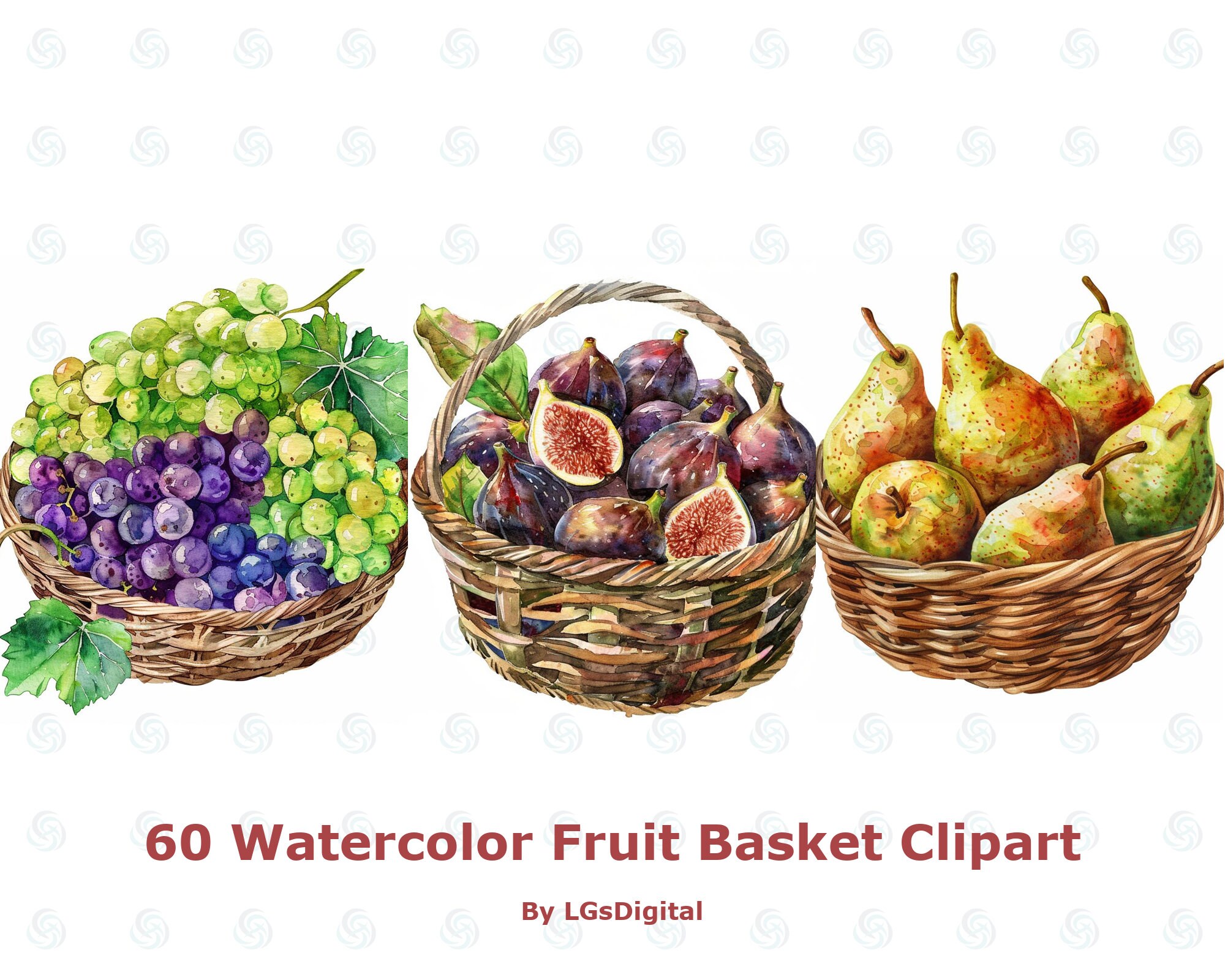 Tropischer Obstkorb Clipart