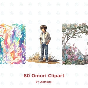 80 Omori Clipart | Realistic Clipart | Transparent Background | Digital ...