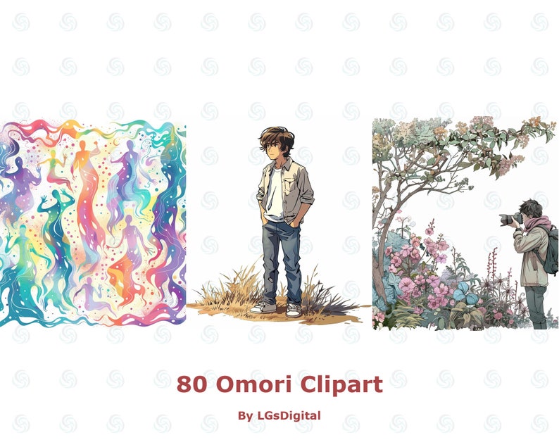 80 Omori Clipart Realistic Clipart Transparent Background Digital ...