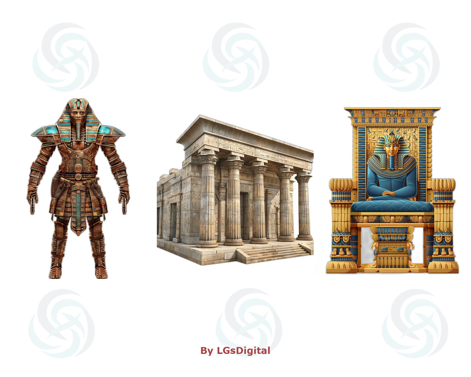 268 Ancient Egypt Clipart | Realistic Clipart | Transparent Background ...