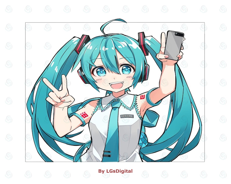 76 Kawaii Hatsune Miku Clipart | Realistic Clipart | Transparent ...