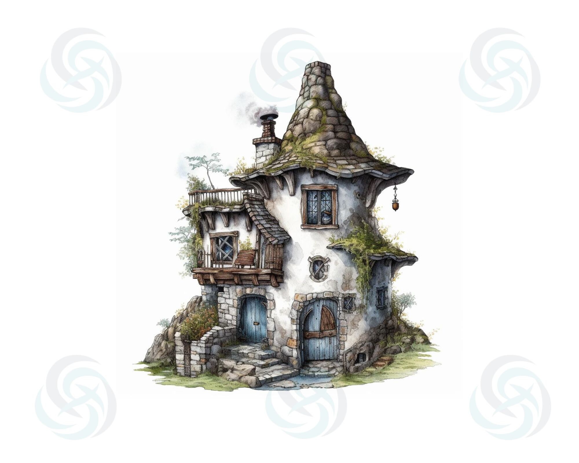 156 Gray Fantasy Clipart Gray Fairy Clipart Watercolor - Etsy