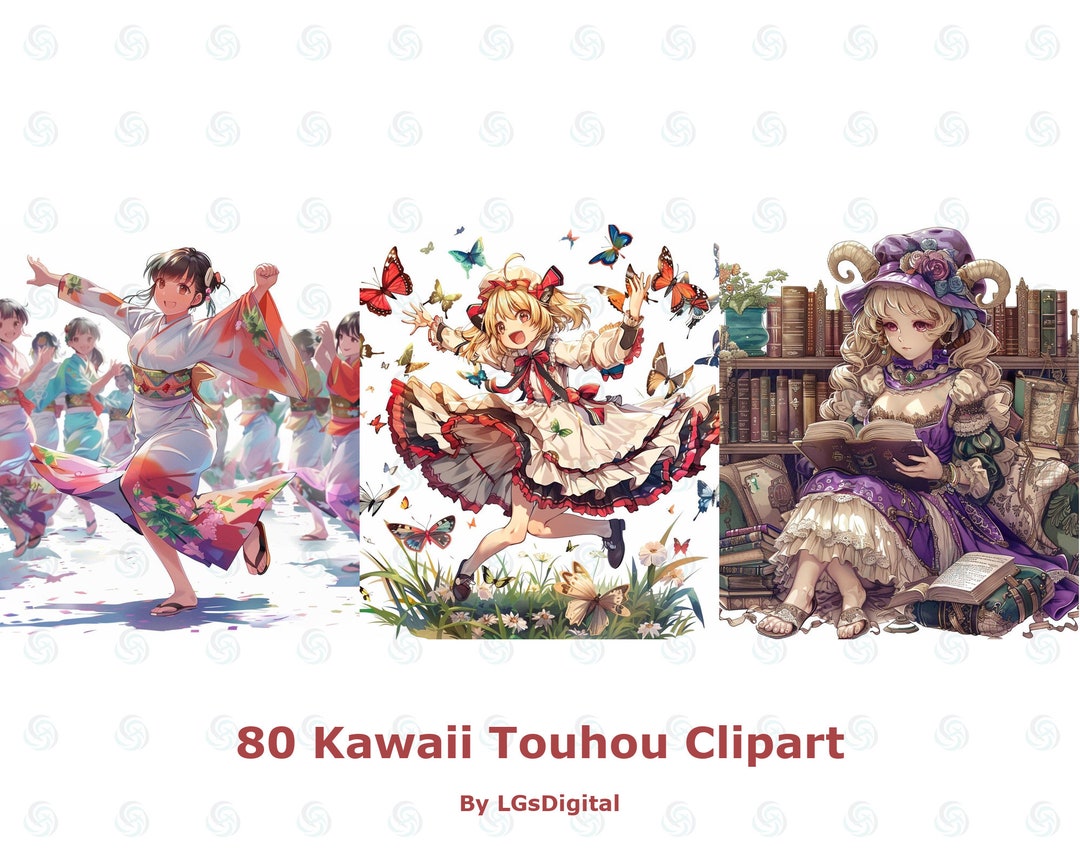 80 Kawaii Touhou Clipart | Realistic Clipart | Transparent Background ...