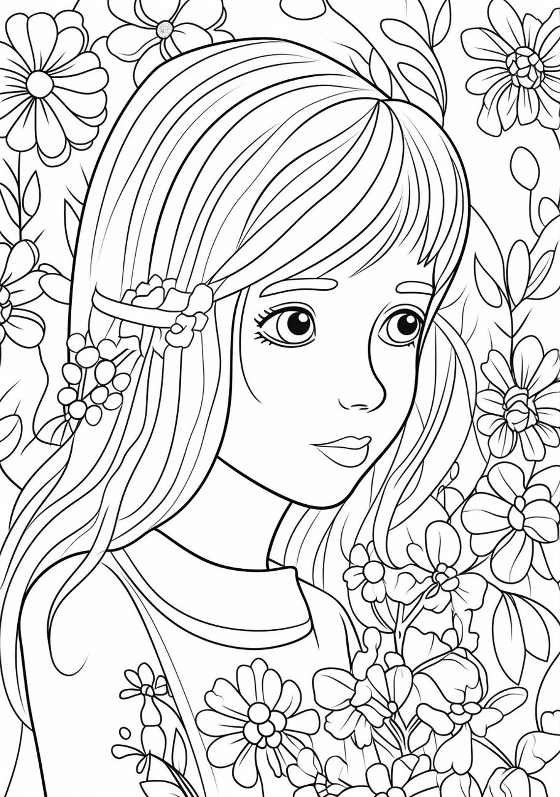 Printable Girls Coloring Pages 20 Coloring Pages Printable PDF Instant ...