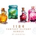 1184 Clipart Bundle | Multiple Color Fantasy Clipart | Watercolor ...
