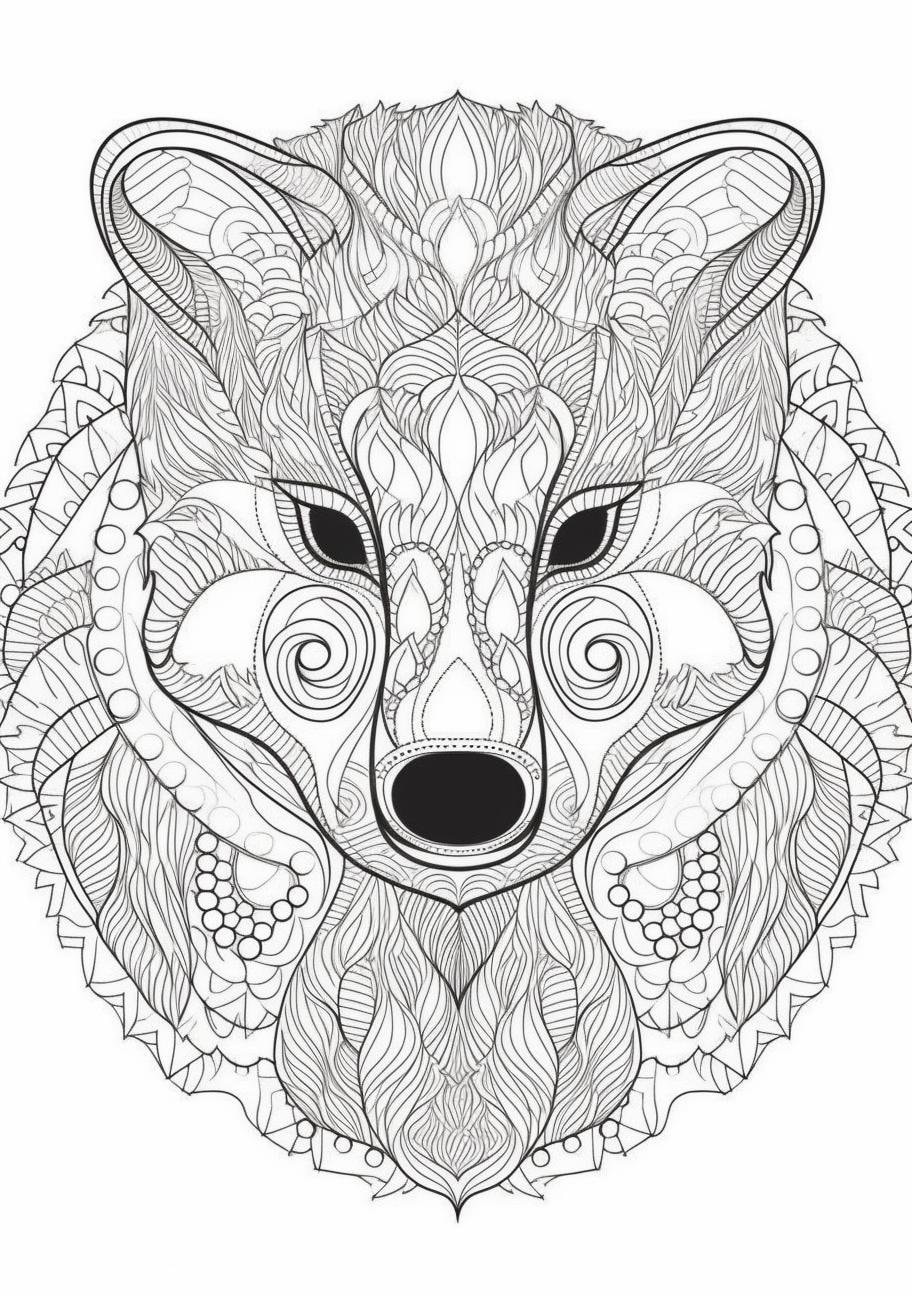Coloring Page Animal Mandala 40 Coloring Pages Printable Coloring Pages ...