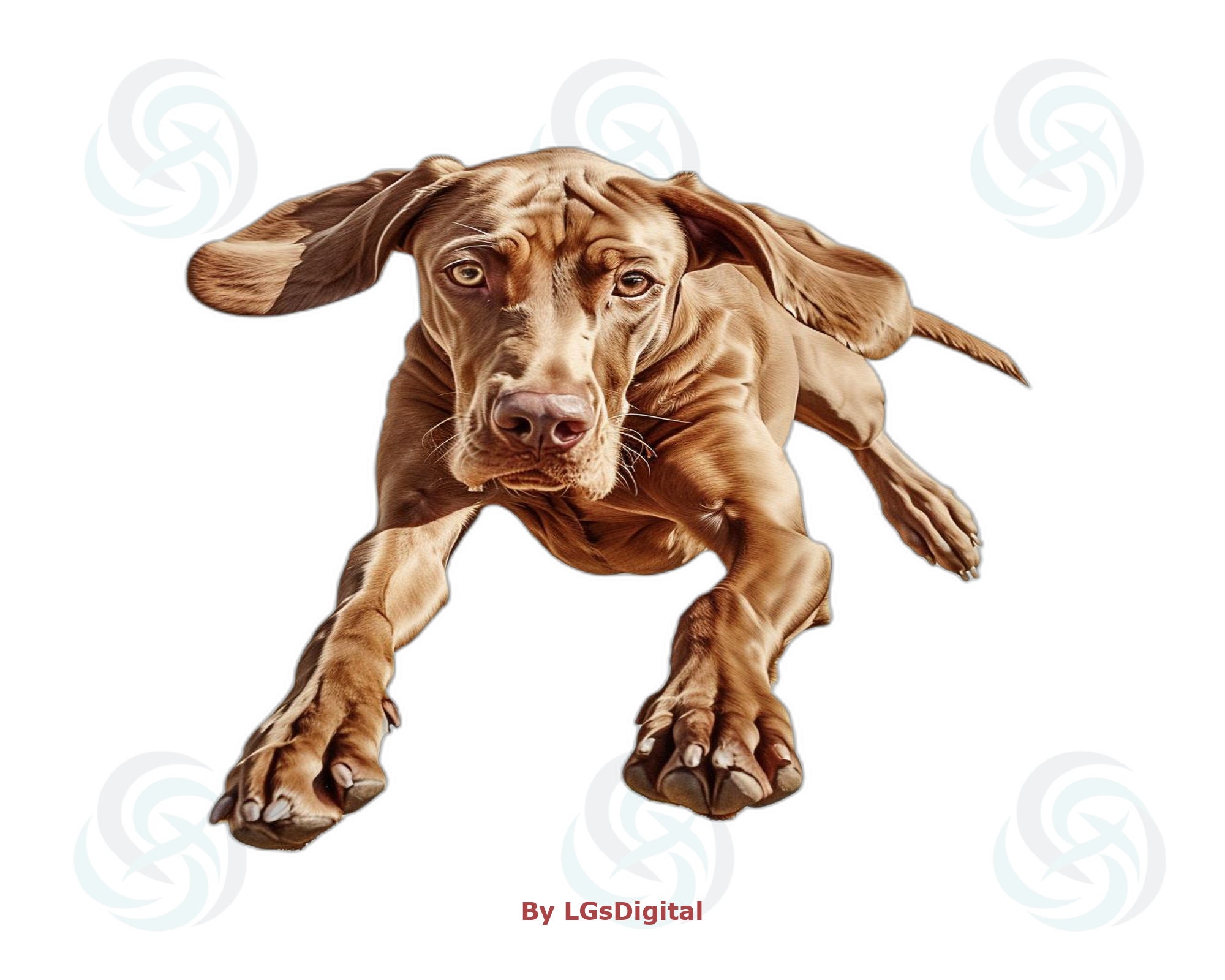 200 Vizsla Clipart Realistic Clipart Transparent Background Digital ...