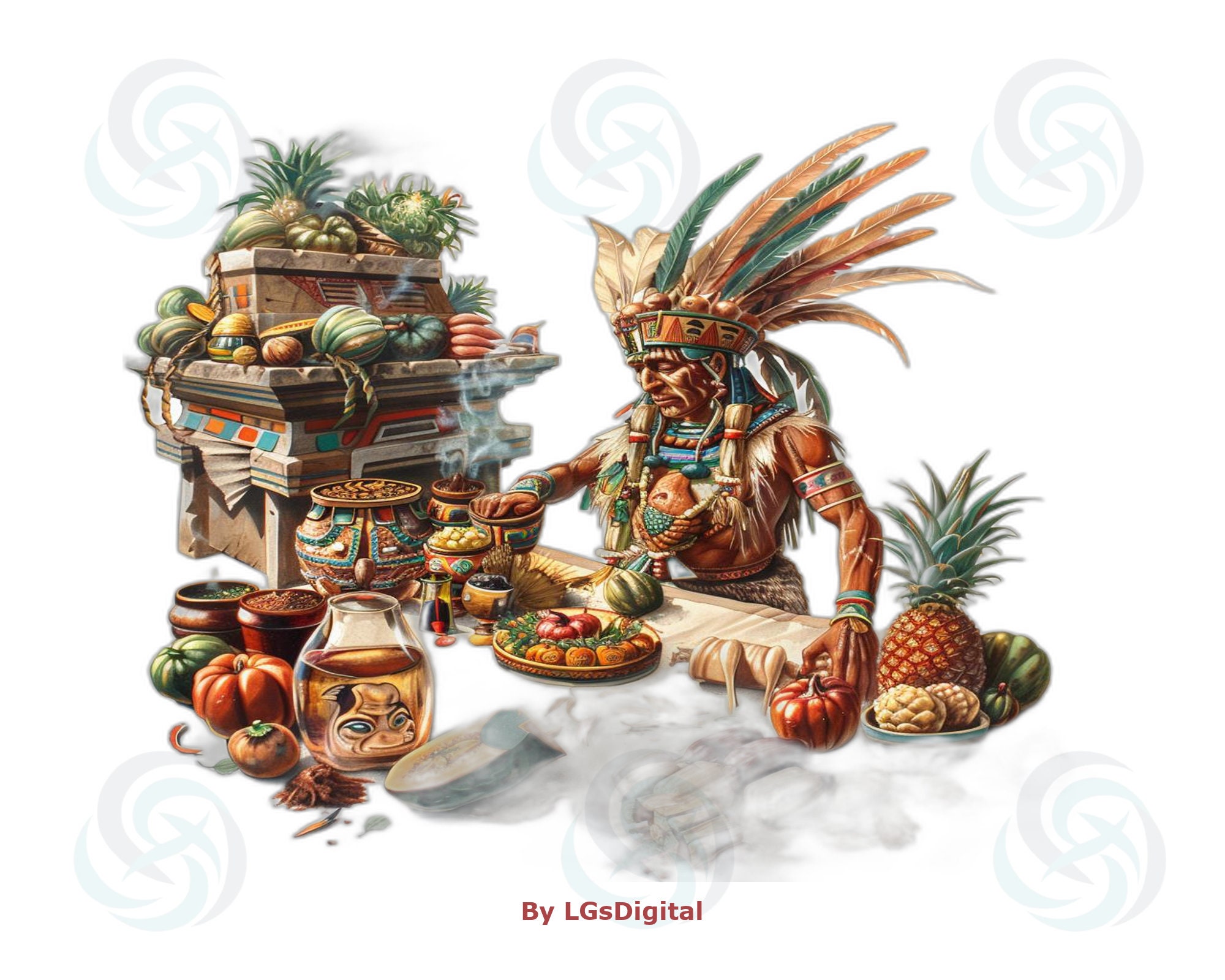 268 Ancient Aztec Clipart | Realistic Clipart | Transparent Background ...