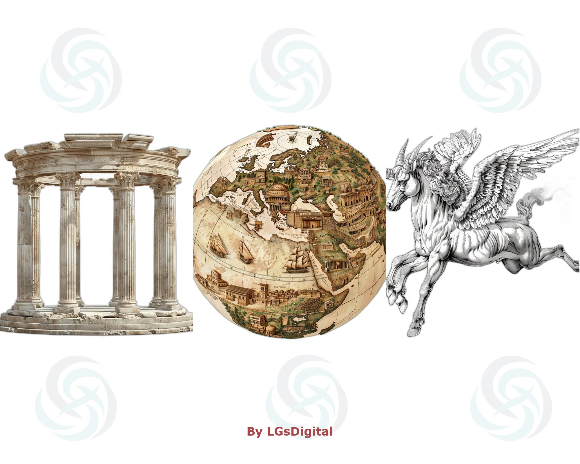 268 Ancient Rome Clipart | Realistic Clipart | Transparent Background ...