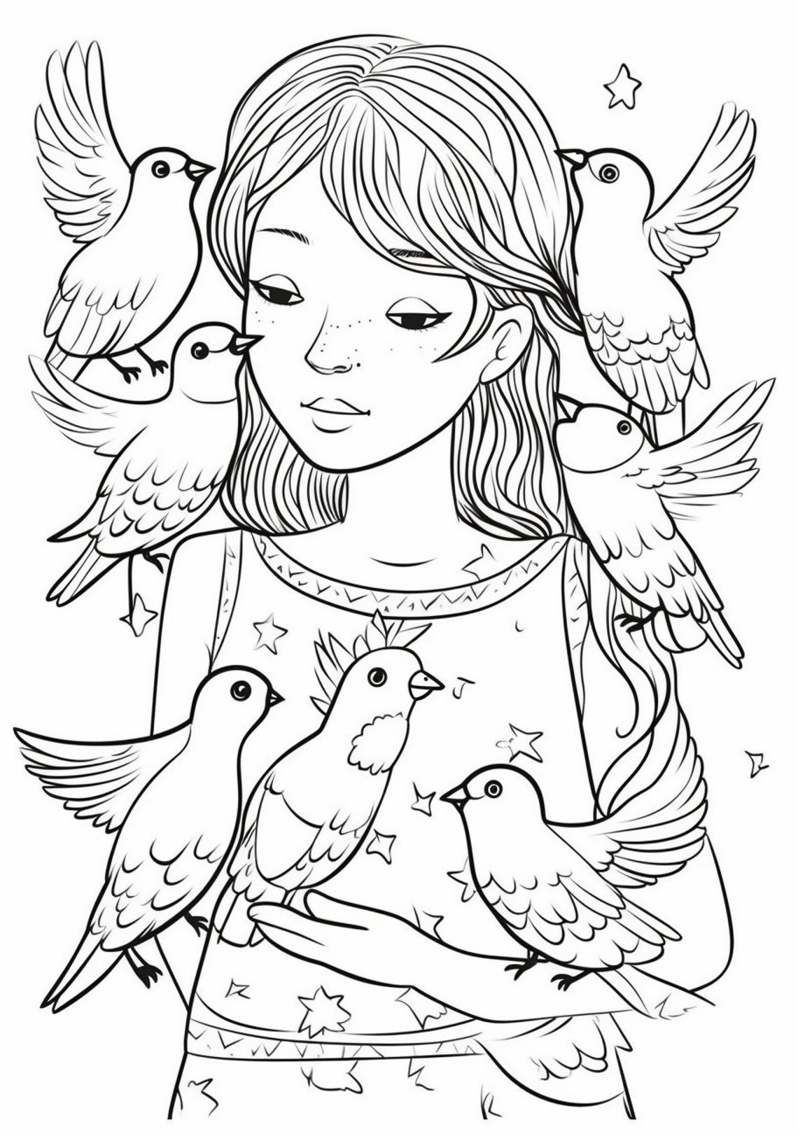 Printable Girls Coloring Pages 20 Coloring Pages Printable PDF Instant ...