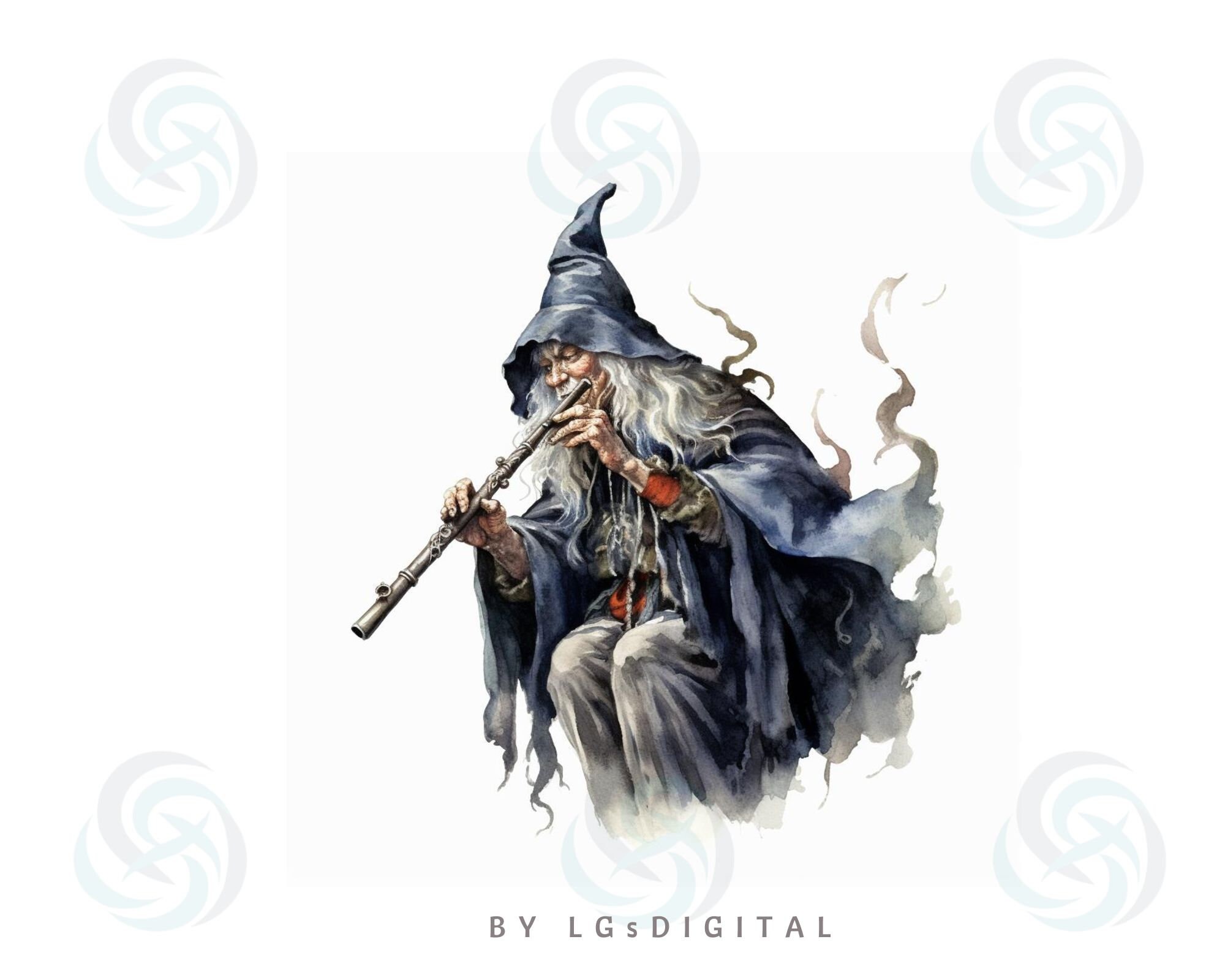 84 Silver Witch Clipart | Silver Fantasy Clipart | Watercolor Clipart ...