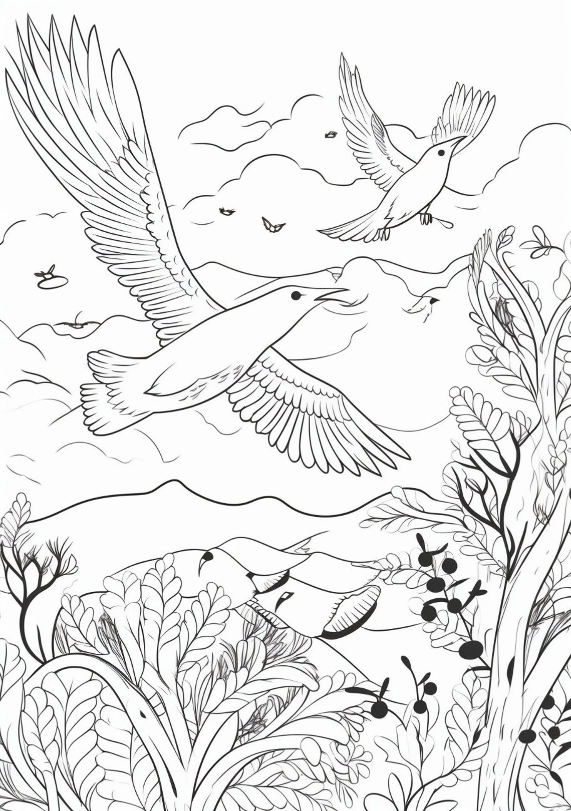 Printable Nature Coloring Pages 20 Coloring Pages Printable PDF Instant ...