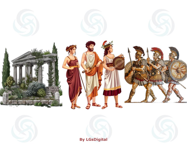 268 Ancient Greece Clipart | Realistic Clipart | Transparent Background ...