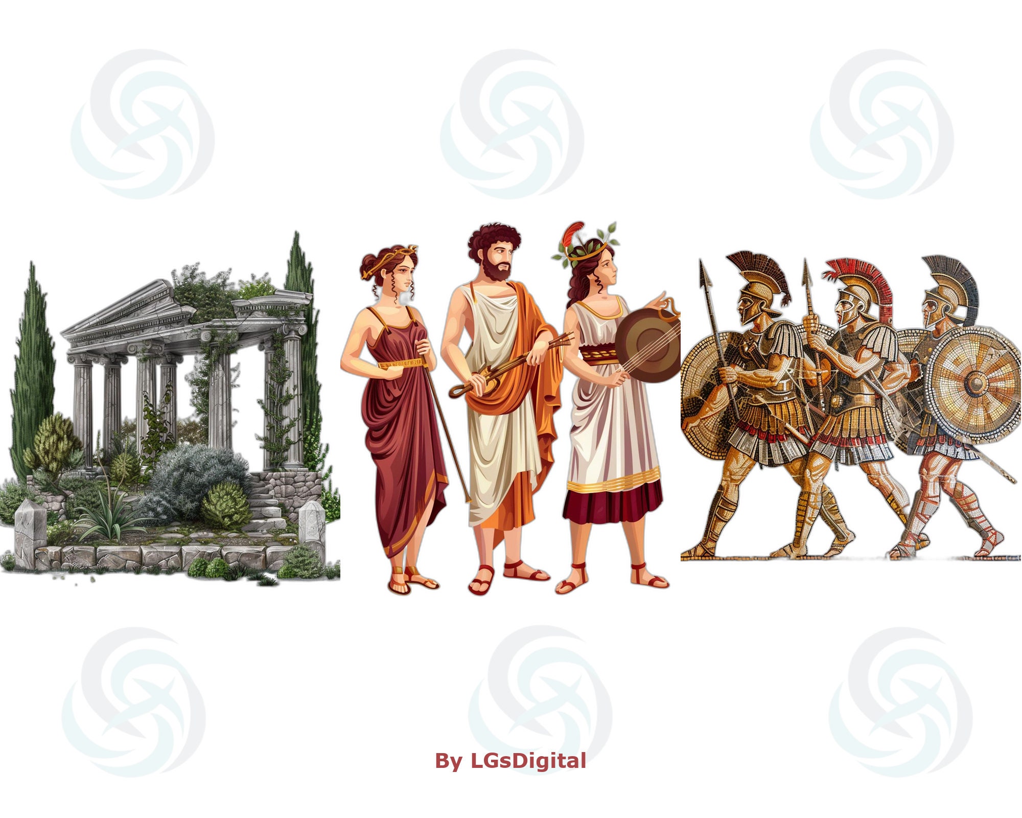 268 Ancient Greece Clipart | Realistic Clipart | Transparent Background ...