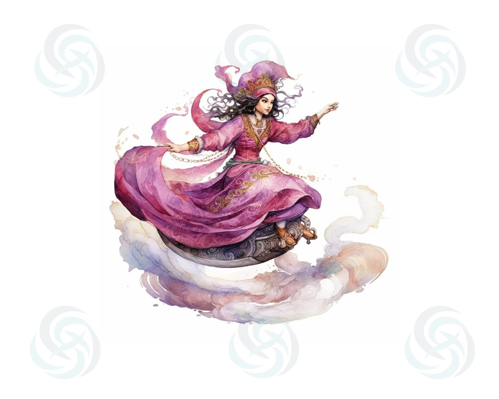 96 Fuchsia Fantasy Clipart Fuchsia Fairy Clipart Watercolor Clipart ...