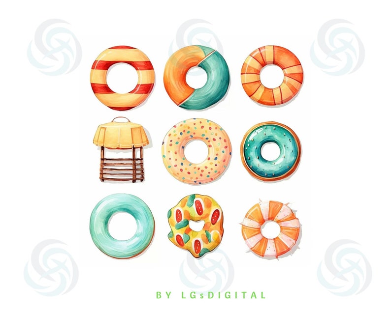 256 Cream Summer Clipart Cream Beach Clipart Watercolor - Etsy