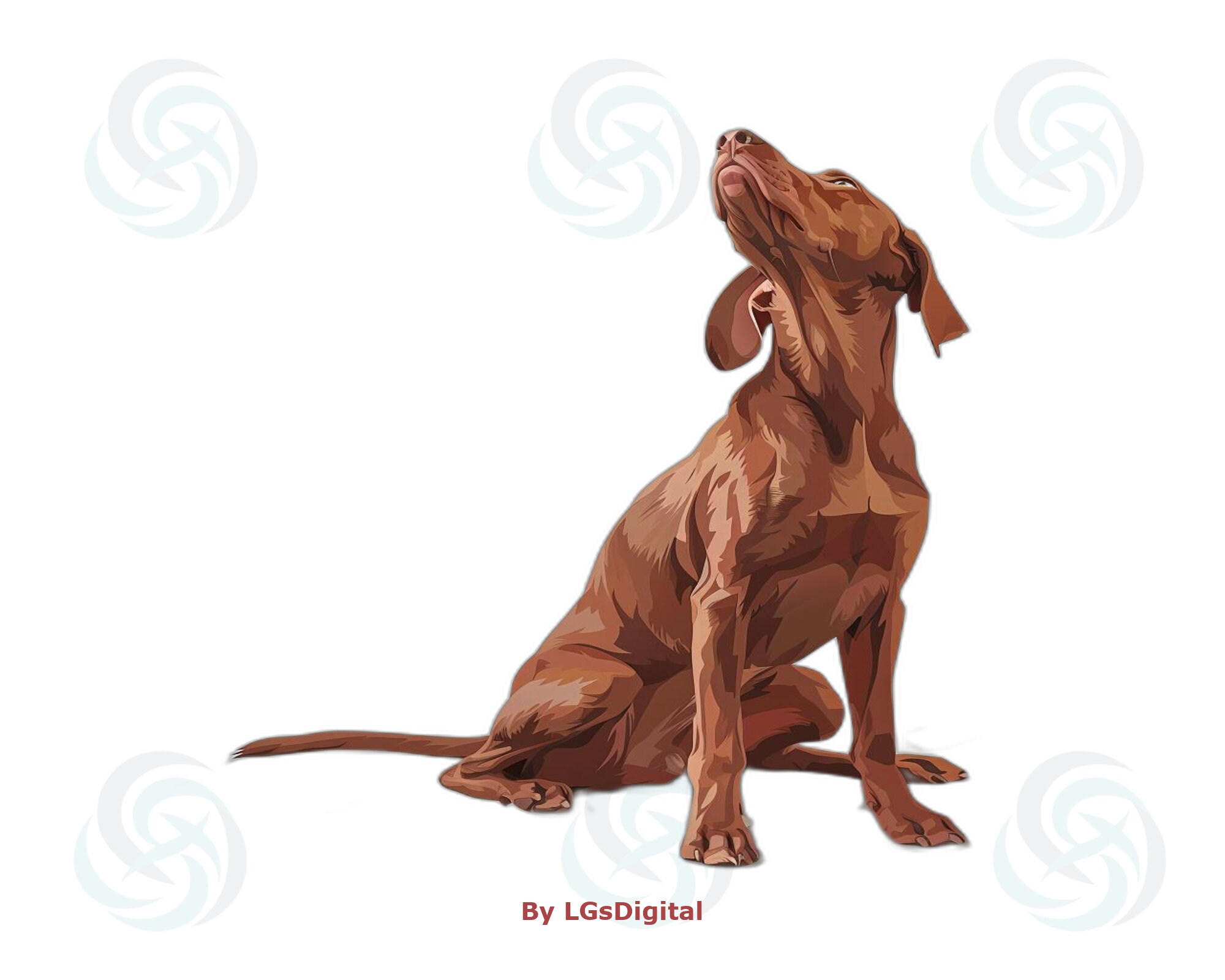 200 Vizsla Clipart Realistic Clipart Transparent Background Digital ...