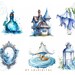 140 Light Blue Fantasy Clipart Light Blue Fairy Clipart - Etsy