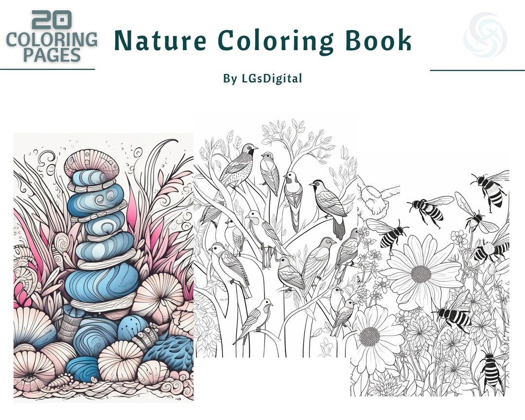 Printable Nature Coloring Pages | 20 Coloring Pages | Printable PDF ...