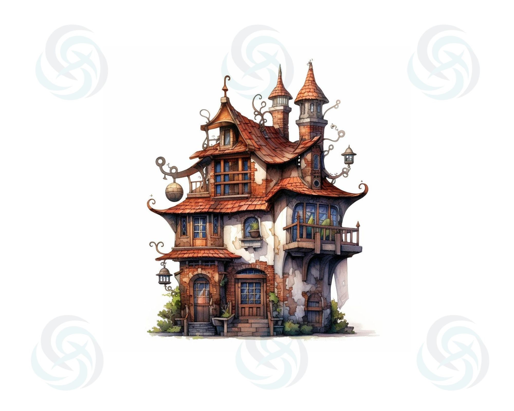 108 Rust Fantasy Clipart Rust Fairy Clipart Watercolor Clipart Digital ...