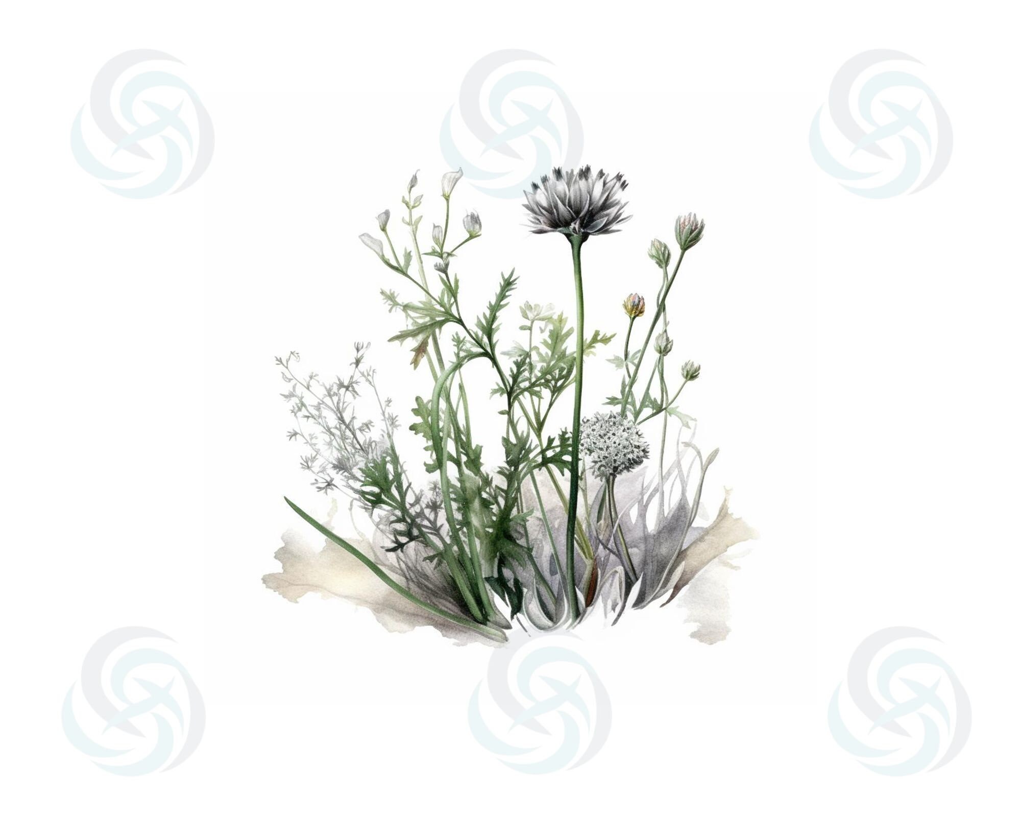 156 Gray Fantasy Clipart Gray Fairy Clipart Watercolor - Etsy