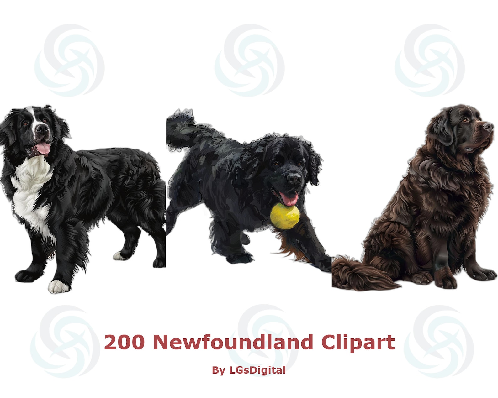 200 Newfoundland Clipart | Realistic Clipart | Transparent Background ...
