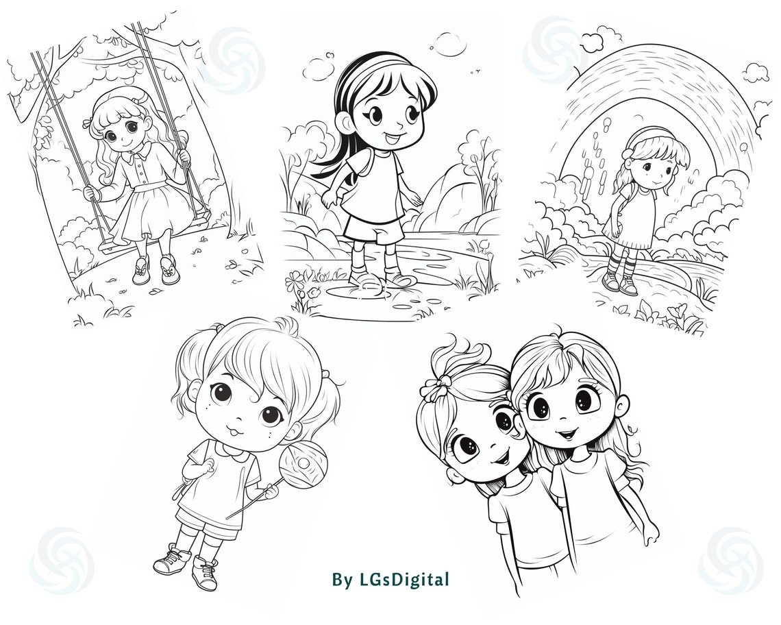Printable Girls Coloring Pages | 20 Coloring Pages | Printable PDF ...
