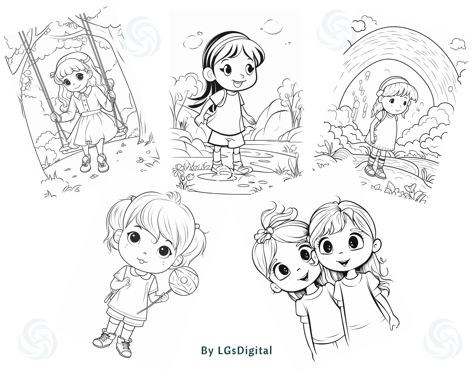 Printable Girls Coloring Pages | 20 Coloring Pages | Printable PDF ...