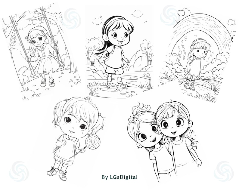 Printable Girls Coloring Pages | 20 Coloring Pages | Printable PDF ...