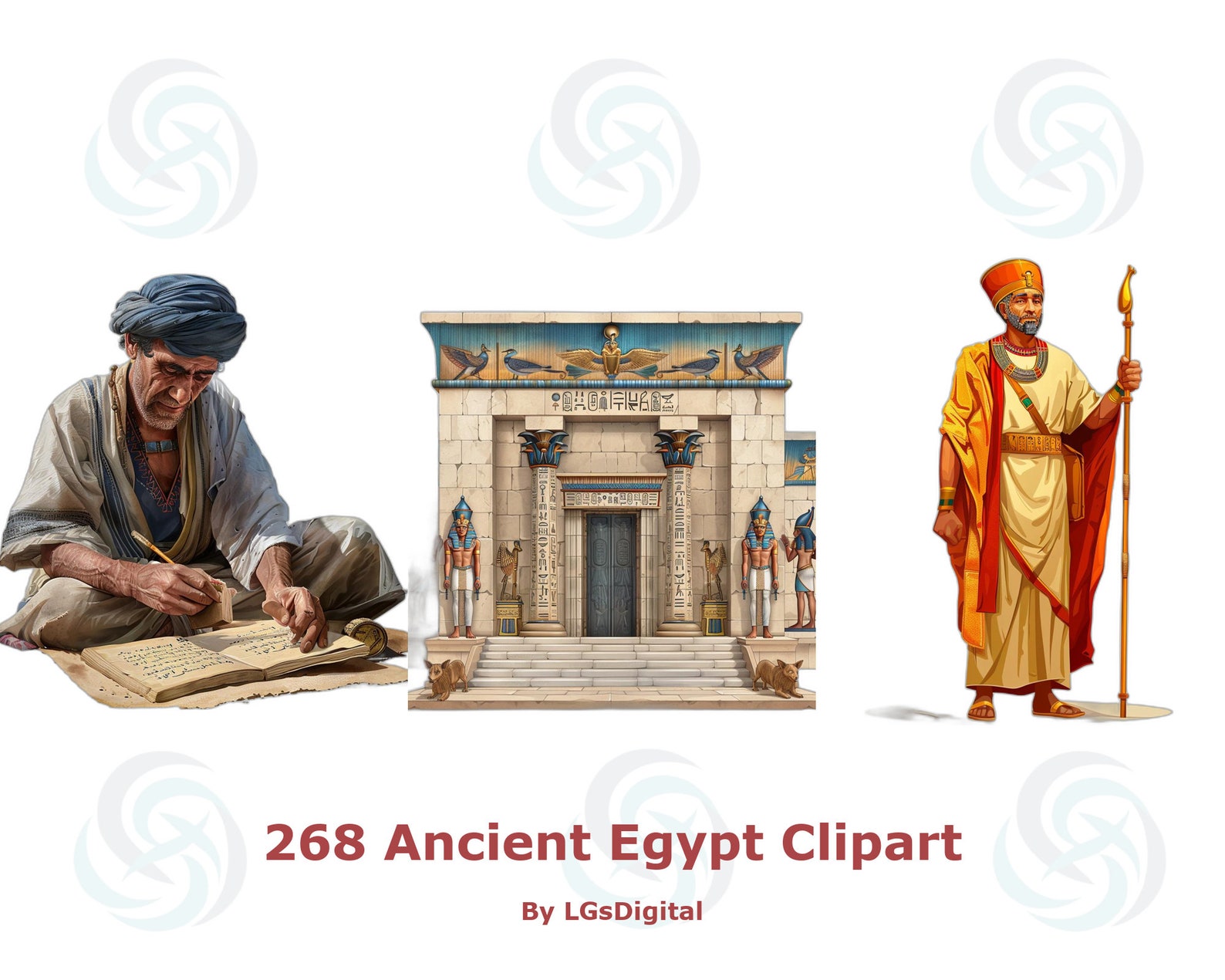 268 Ancient Egypt Clipart | Realistic Clipart | Transparent Background ...