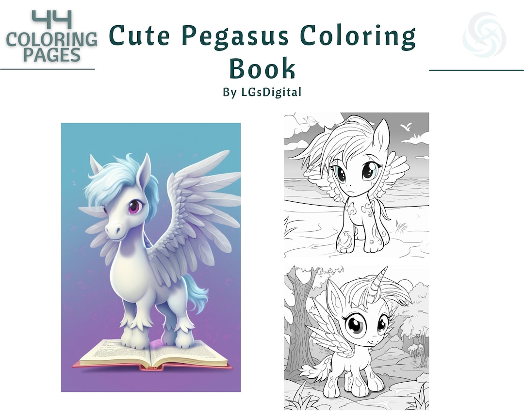Cute Pegasus | 44 Coloring Pages | Printable Coloring Pages | Coloring ...