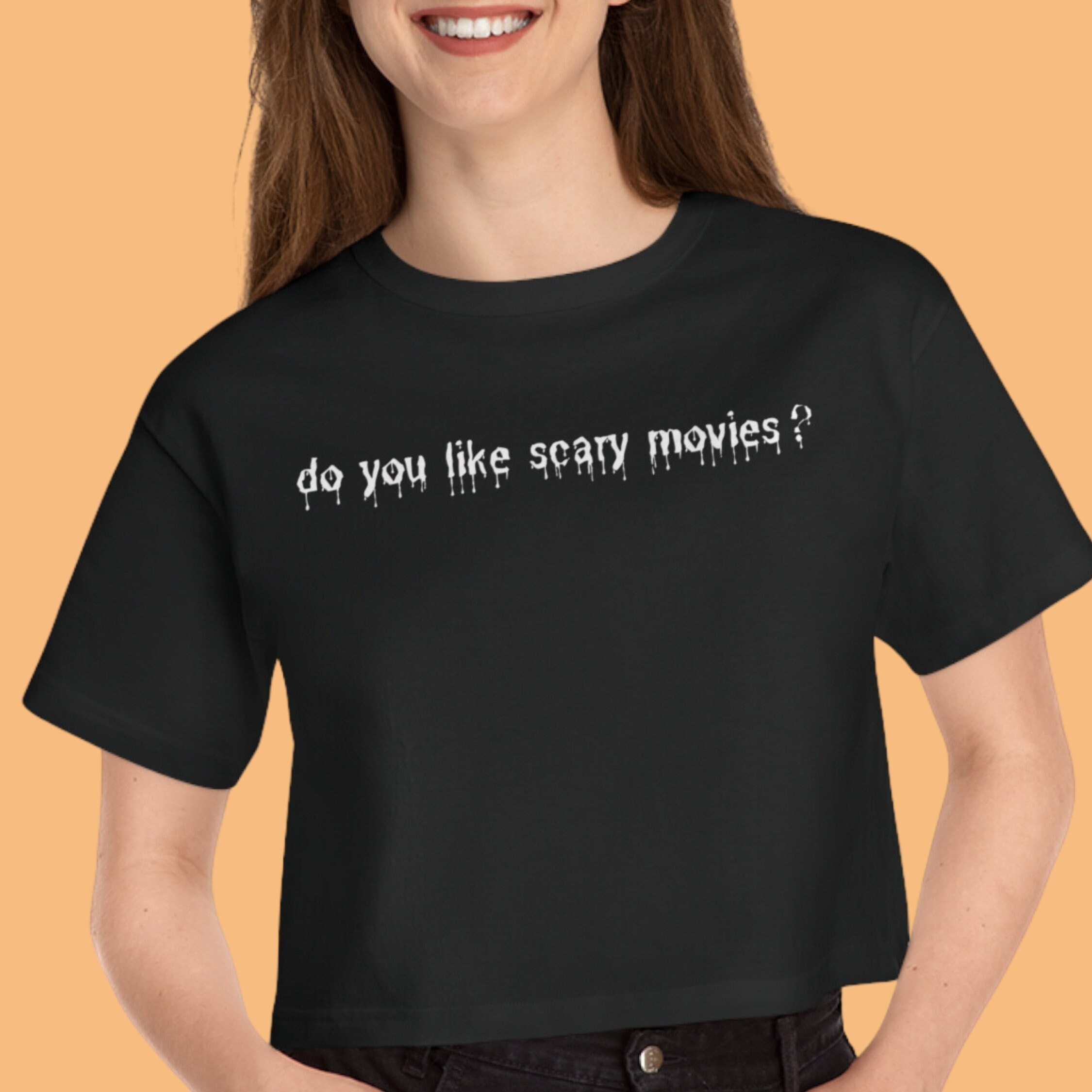 Do You Like Scary Movies Cropped T-shirt, Scream Cropped T-shirt ...