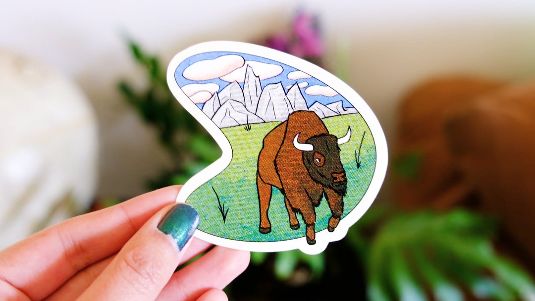 Frolic Field Collectible Decal Buffalo Sticker, Bison Sticker, Colorado ...