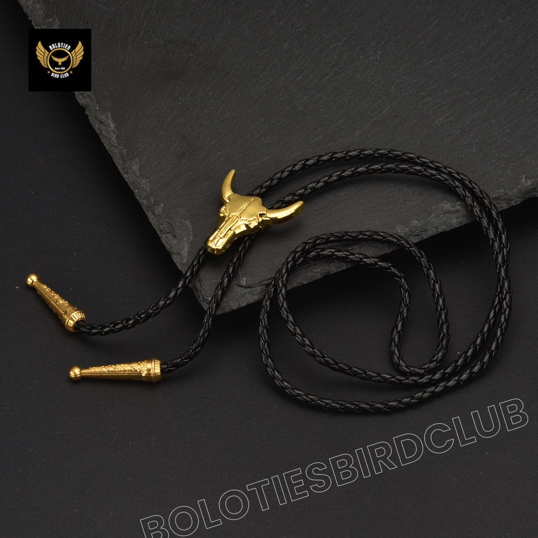 Handmade Bull Skull Bolo Tie, Cowboy Bolo Tie, Cow Skull Bolo Tie ...