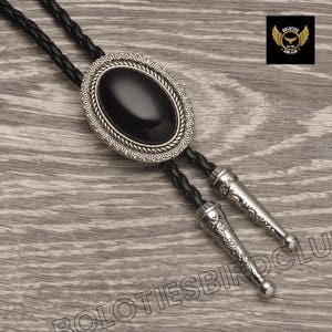 Handmade Agate Stone Bolo Tie With Leather Rope, Unisex Bolo Tie ...