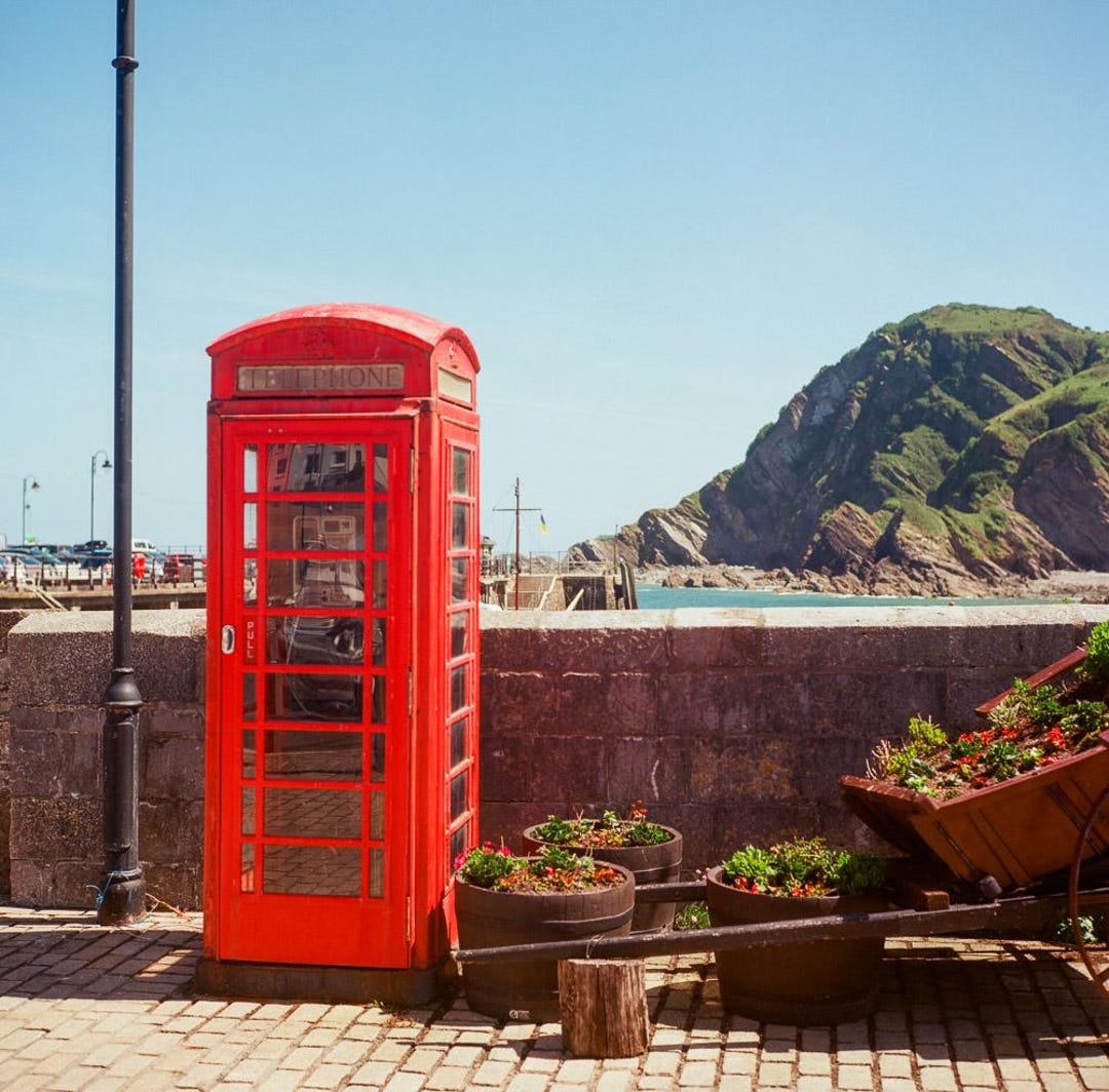 Colour Film Photo Print - Classic British Red Phonebooth, Ilfracombe ...