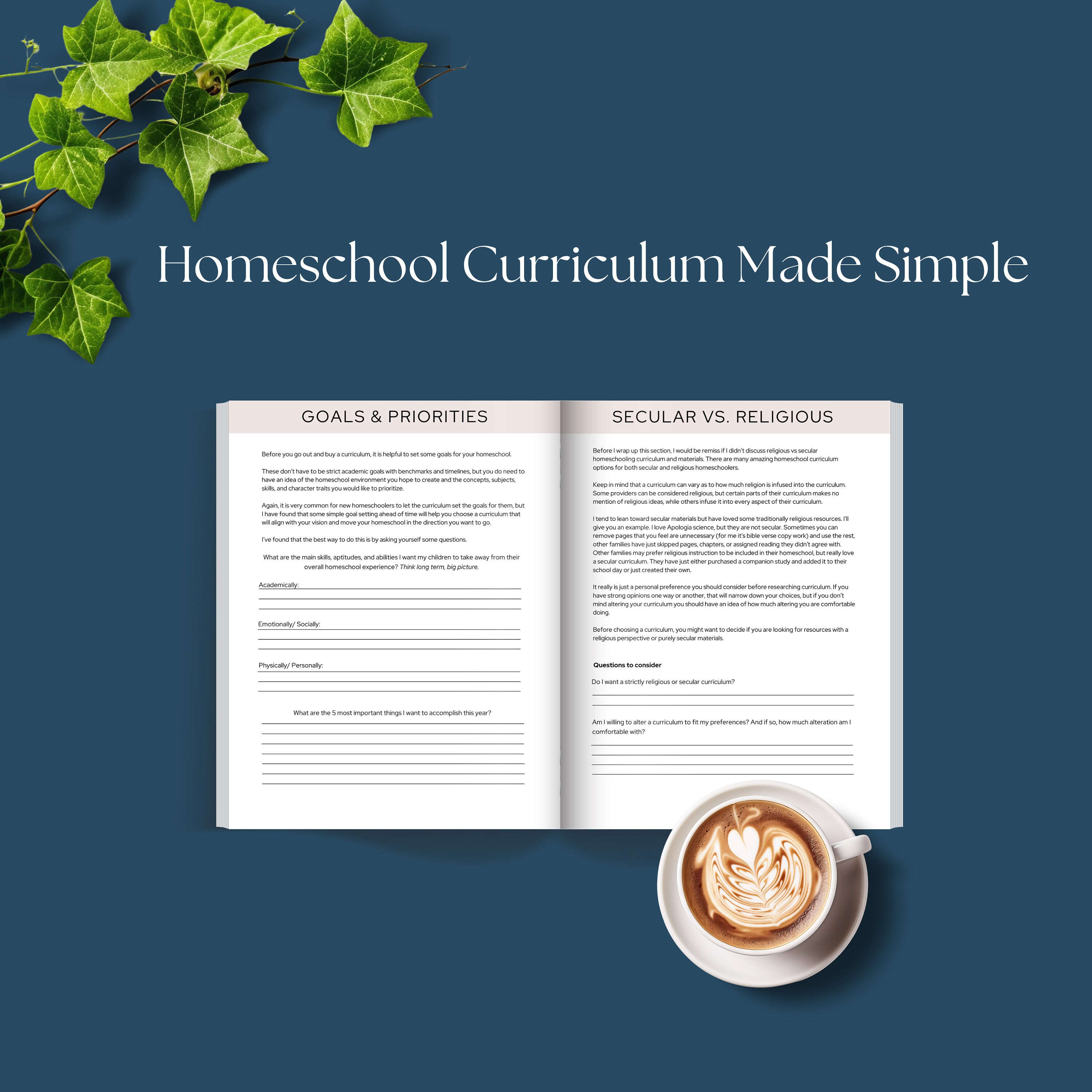 The Ultimate Homeschool Curriculum Guided Planner: the How to Guide ...