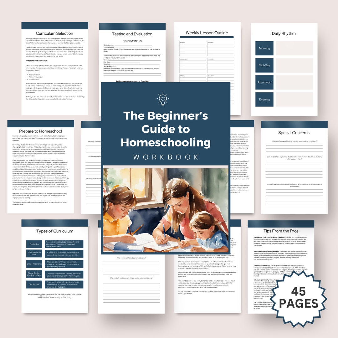 The Beginner's Guide to Homeschooling Workbook: Set up Your Homeschool ...