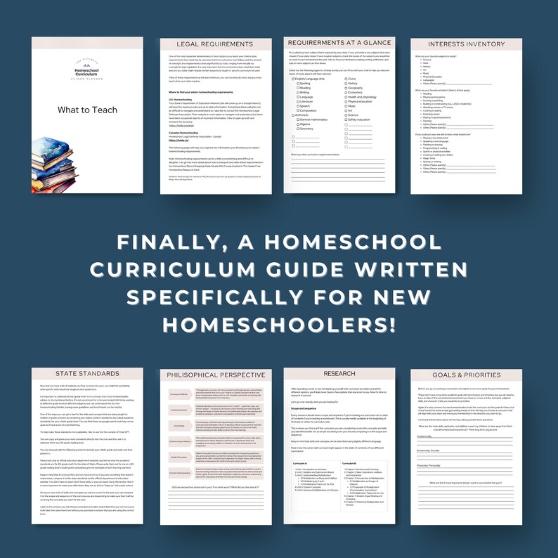 The Ultimate Homeschool Curriculum Guided Planner: the How to Guide ...