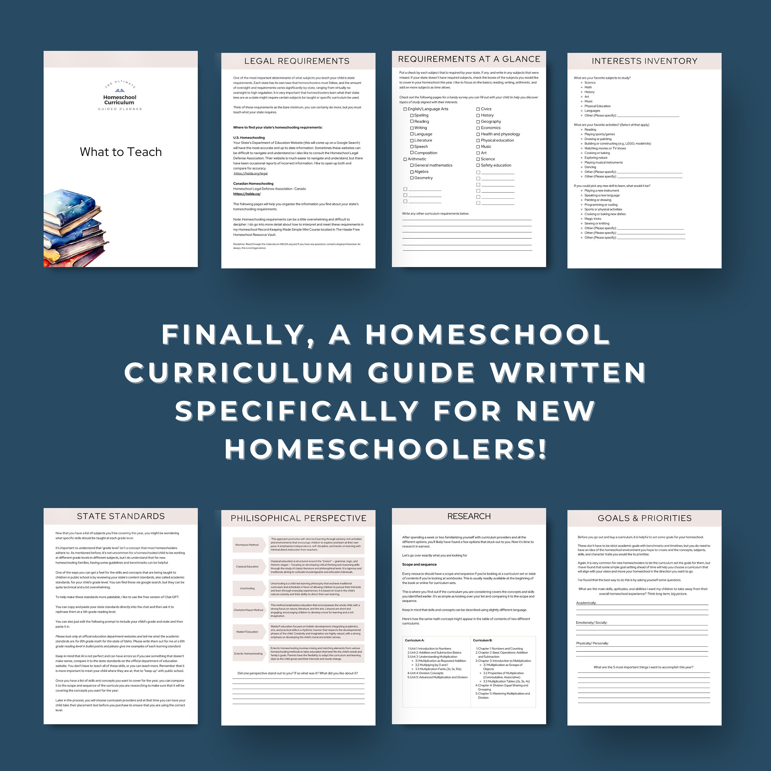 The Ultimate Homeschool Curriculum Guided Planner: the How to Guide ...