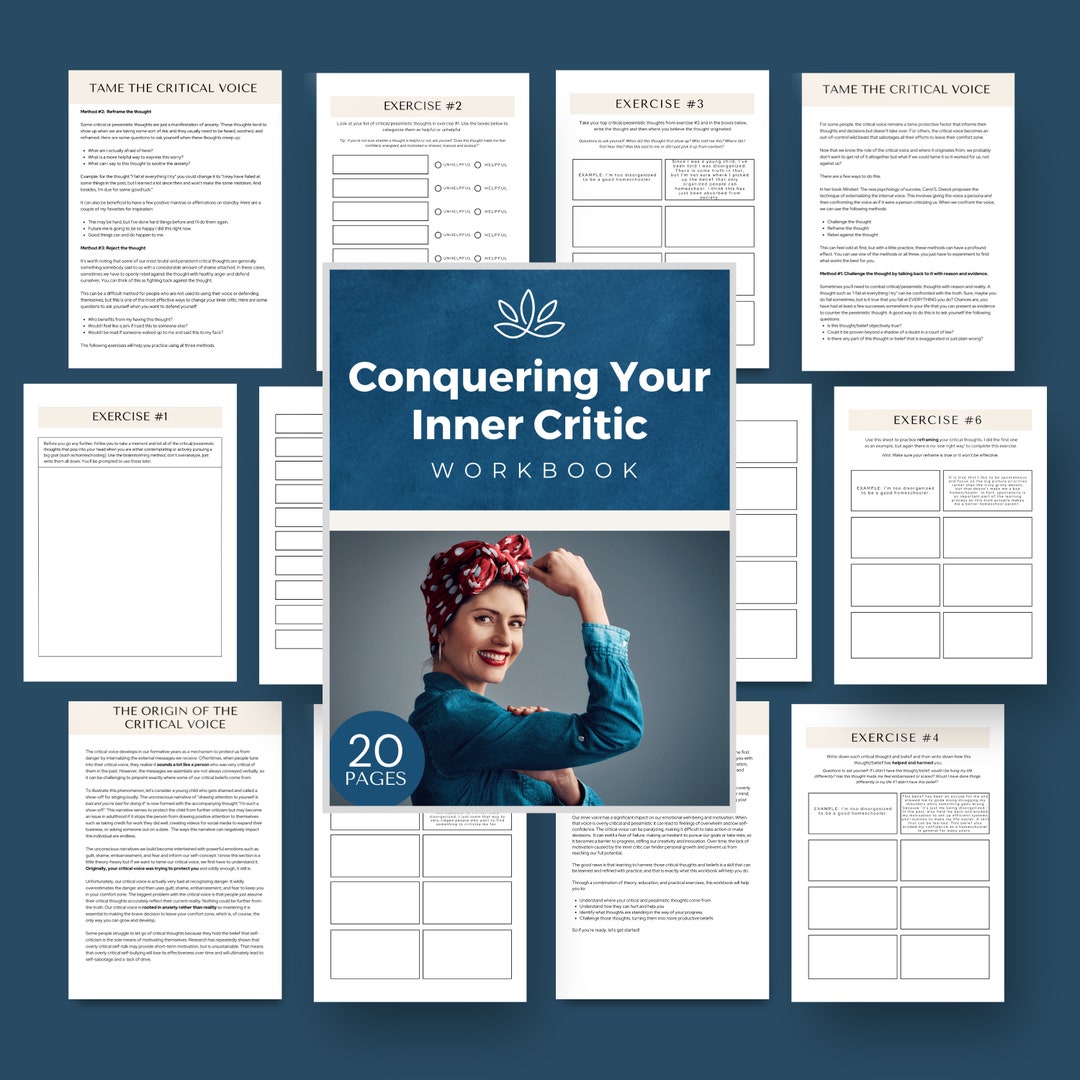 Conquering Your Inner Critic Workbook-self Development for ...