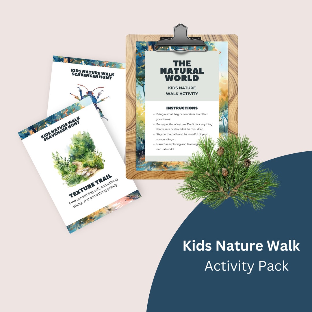 Kids Nature Walk Activity Pack: Nature-themed Scavenger Hunt ...