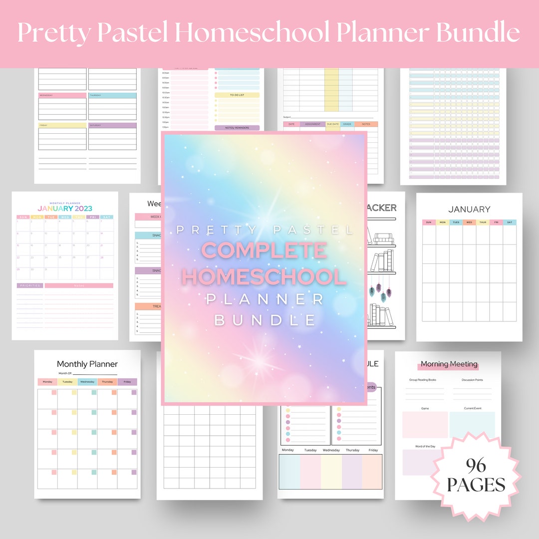 2023&2024 Homeschool Planner Bundle Homeschool Planner Page - Etsy