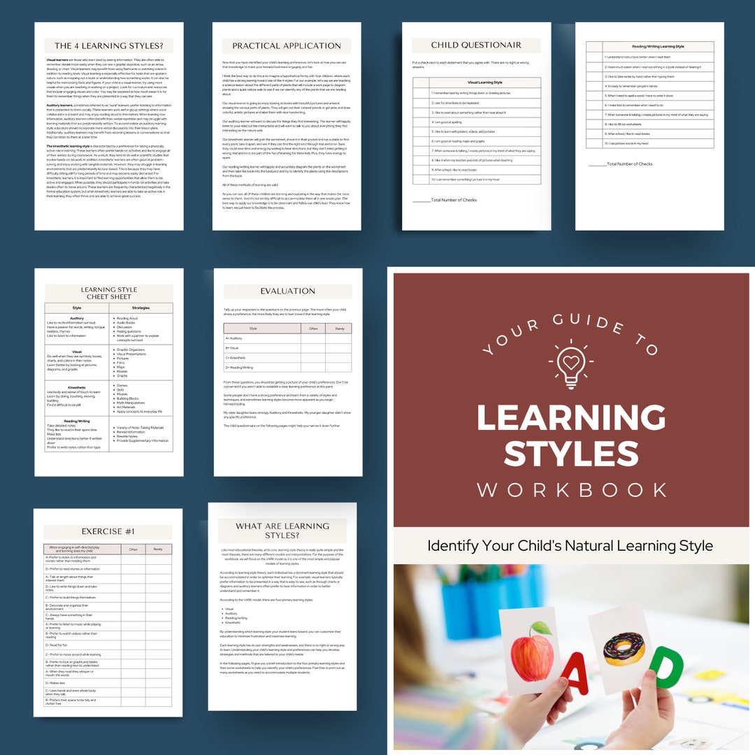 Your Guide to Learning Styles-workbook & Homeschool Planner - Etsy