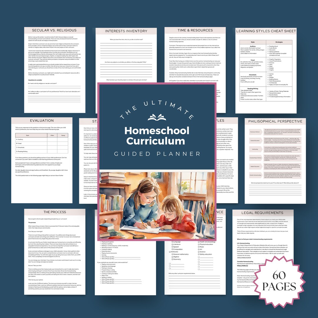 The Ultimate Homeschool Curriculum Guided Planner: the How to Guide ...