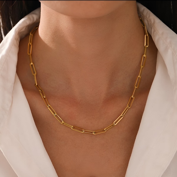 Chain Link Necklace - Etsy