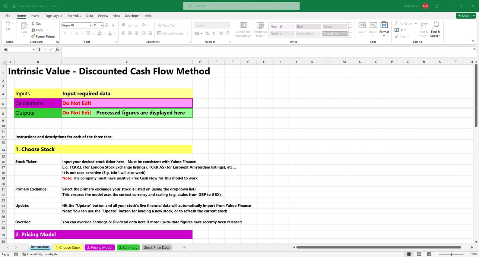 Stock Intrinsic Value Calculator - Etsy